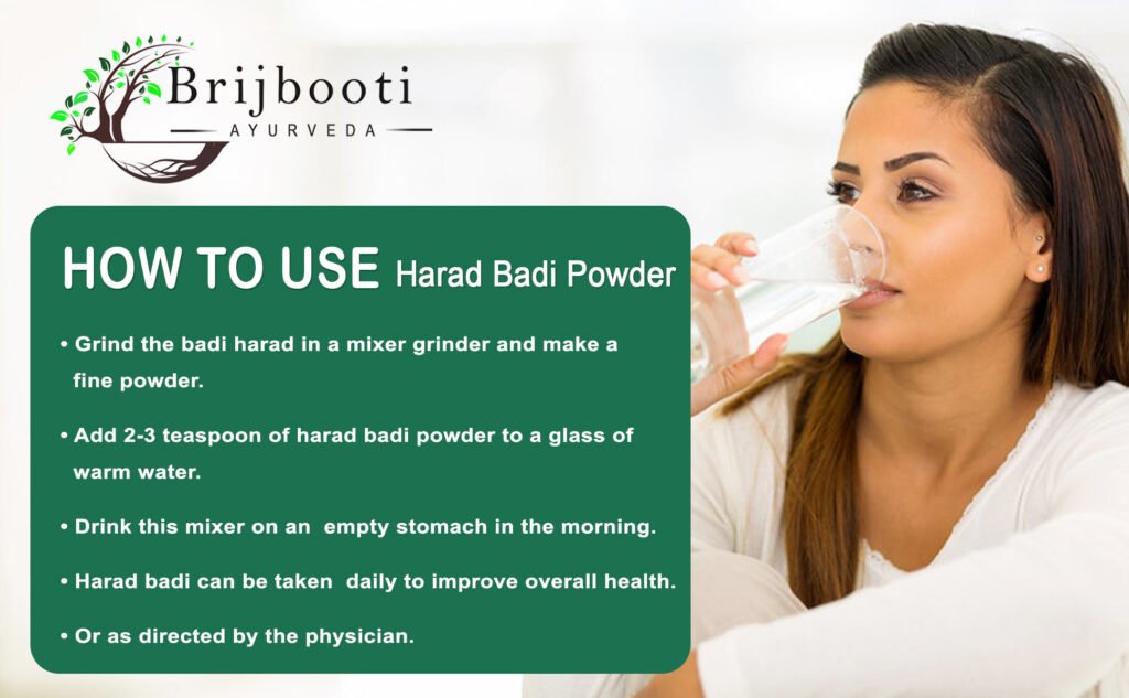 BrijBooti Badi Harad Powder - Yellow Terminalia Chebula Powder - Brijbooti