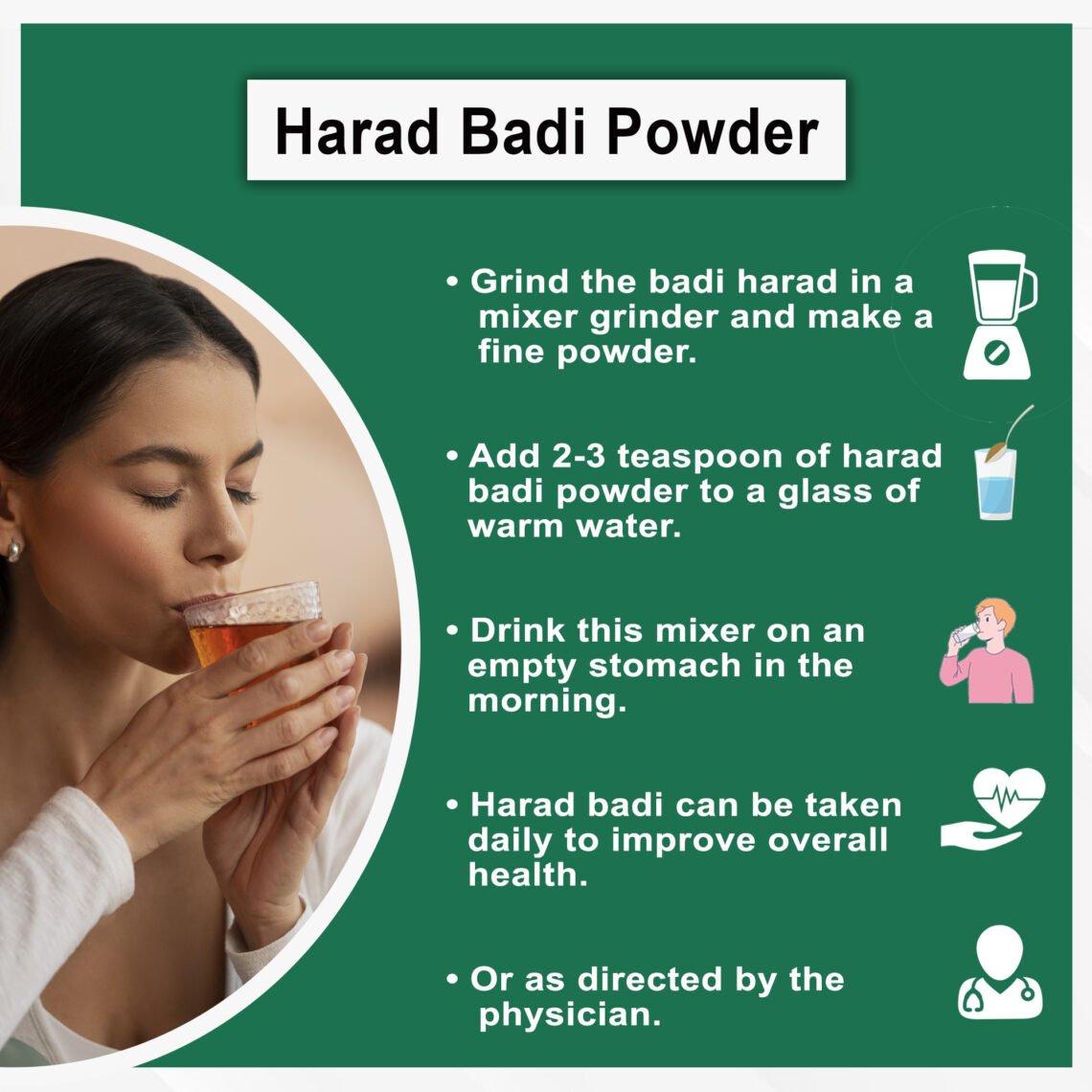BrijBooti Badi Harad Powder - Yellow Terminalia Chebula Powder - Brijbooti