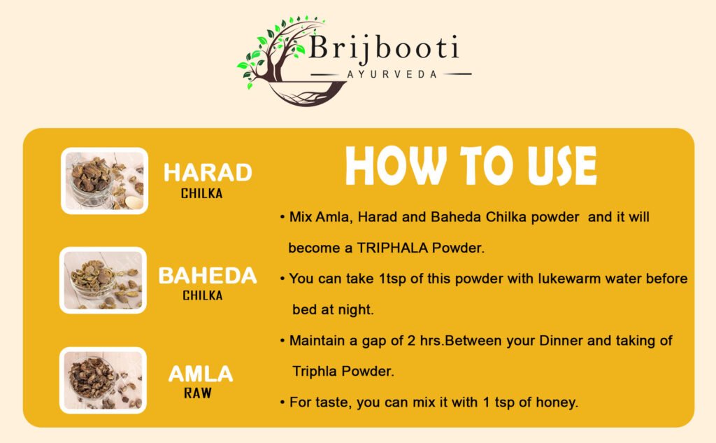 BrijBooti Harad - Baheda - Amla (RAW) Each - Brijbooti