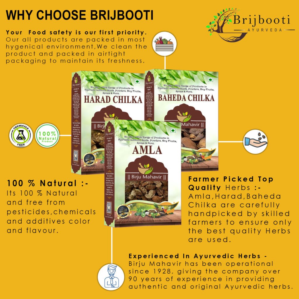 BrijBooti Harad - Baheda - Amla (RAW) Each - Brijbooti