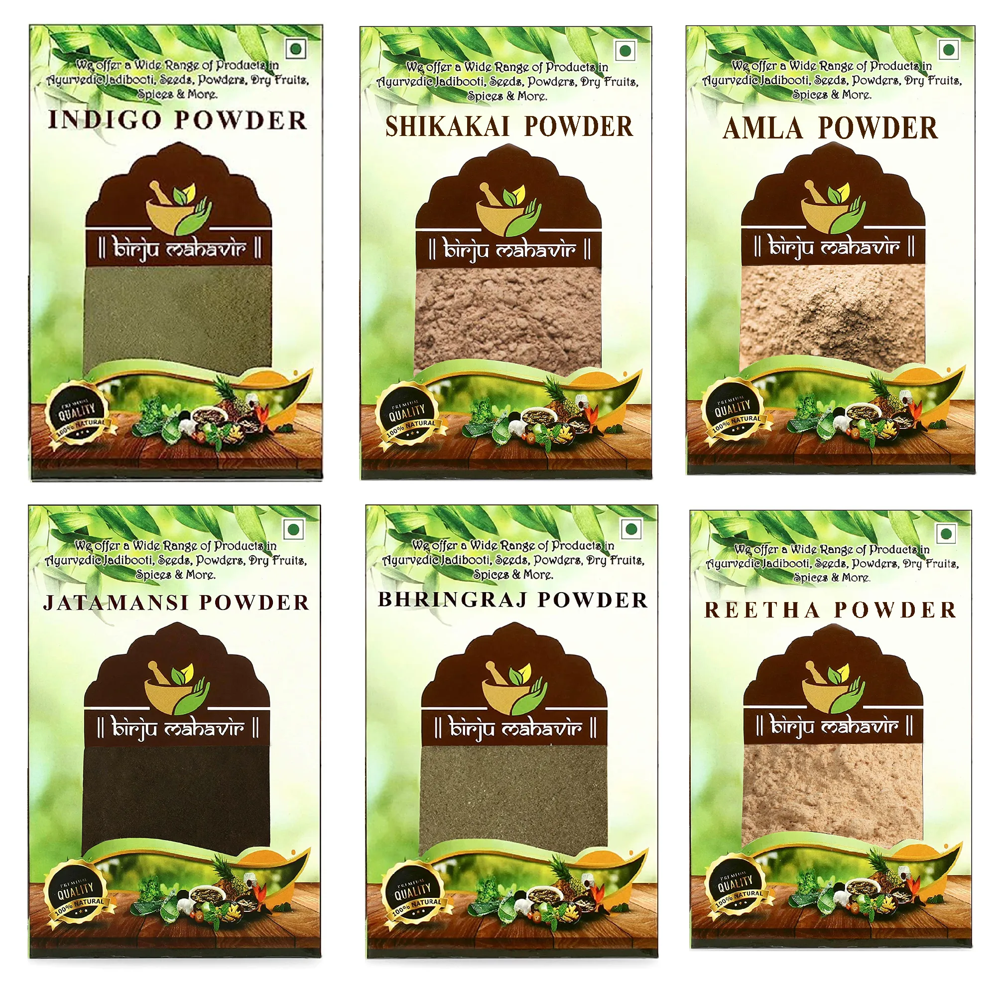 BrijBooti Reetha - Amla - Shikakai - Bhringraj - Indigo - Jatamansi ...
