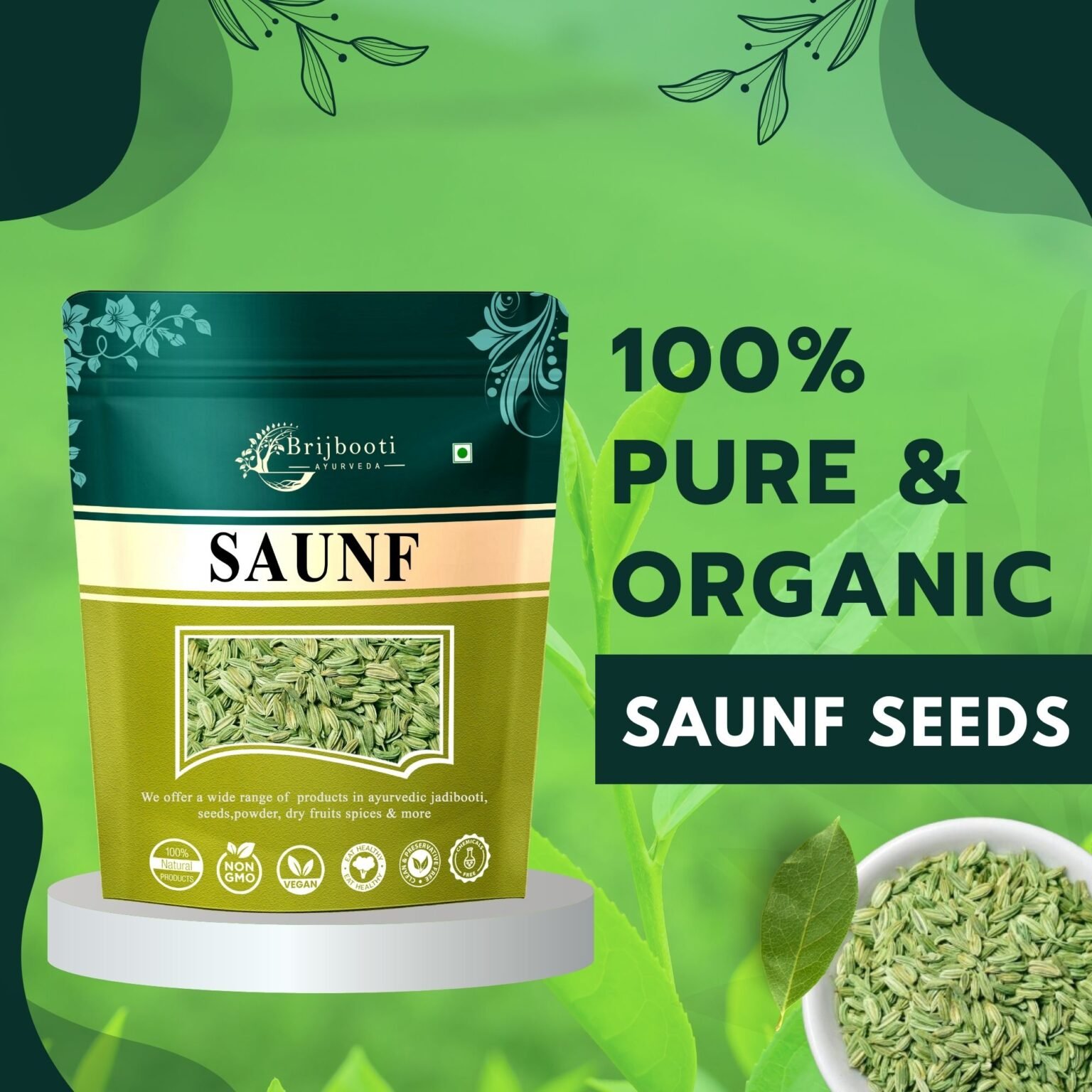 Brijbooti Saunf Moti - Sonf - Benefits & Uses - Buy Now